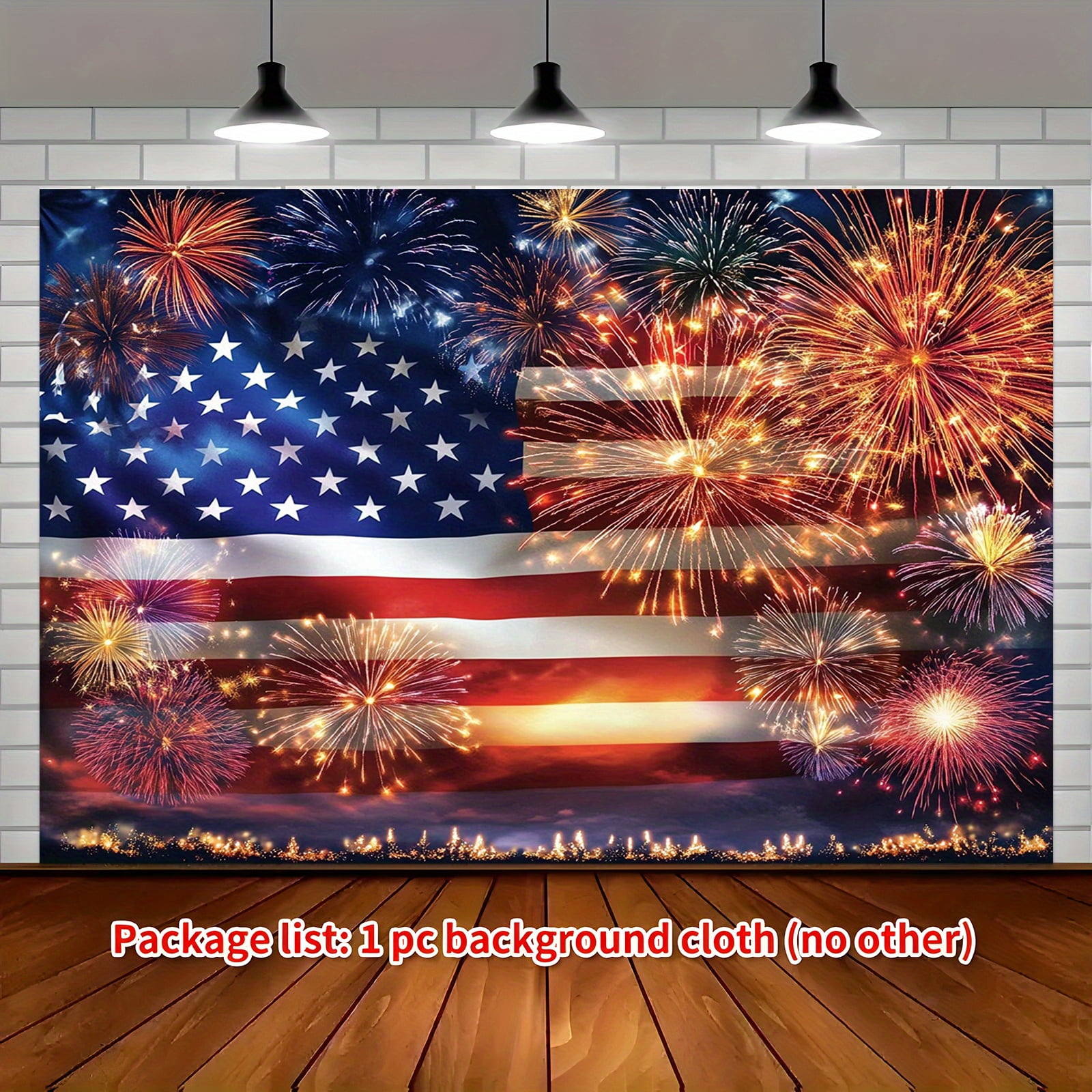American Flag Independence Day Backdrop Patriotic Party Banner Red ...