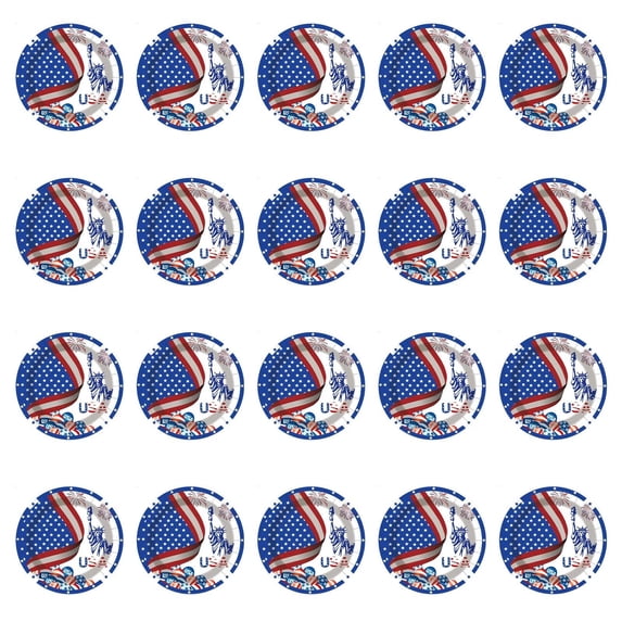 American Flag Independence Day Party Tableware Set, Food Safe Paper ...