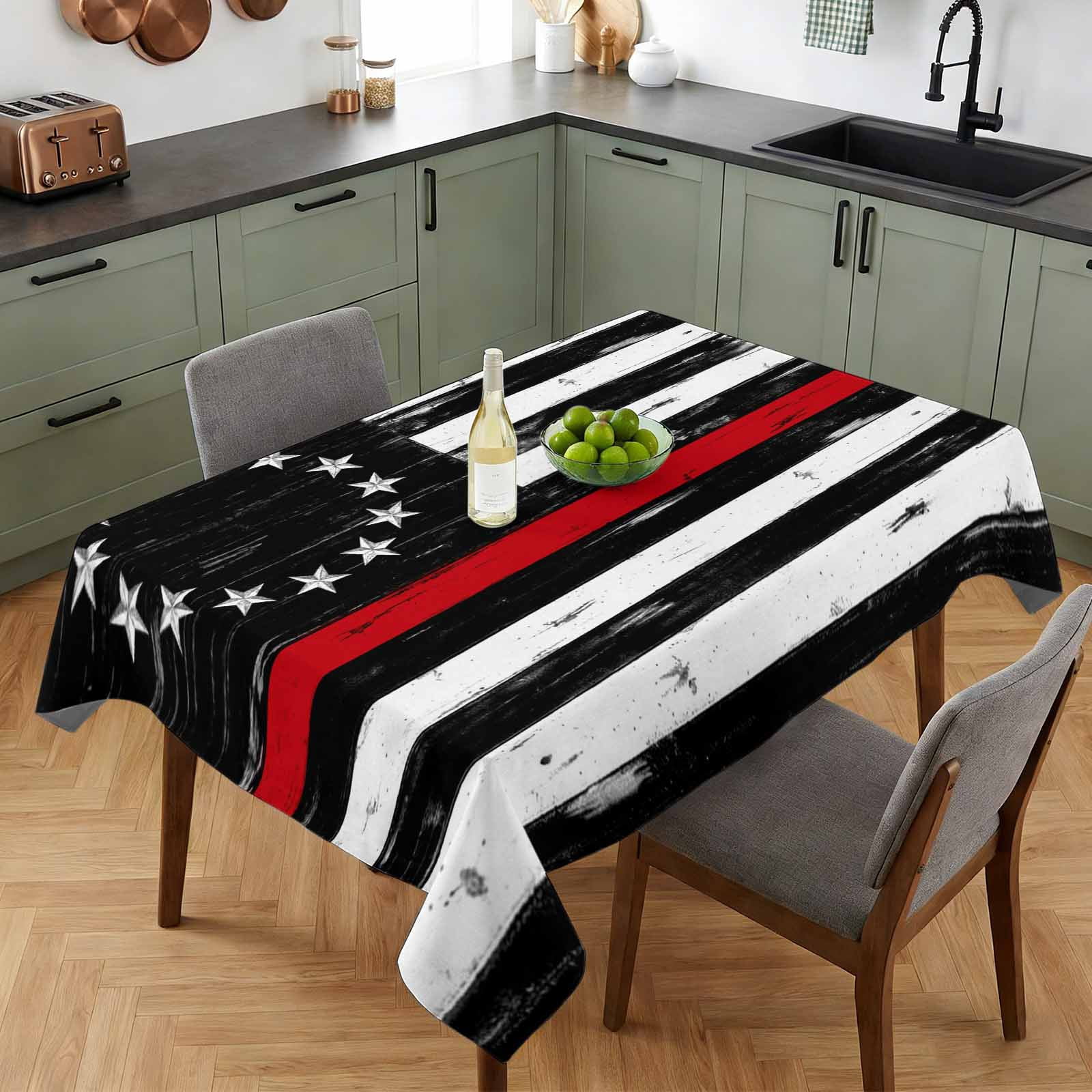 American Flag Independence Day Table Cloth 52x70in, Waterproof ...