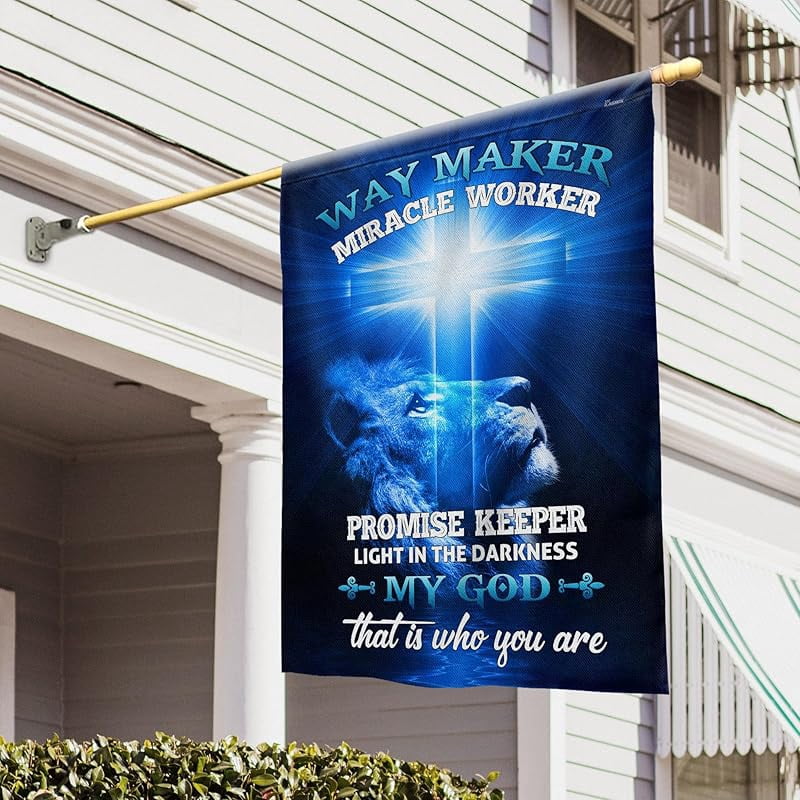 American Flag-Jesus Christ Grommet Flag Way Maker Miracle Worker No ...