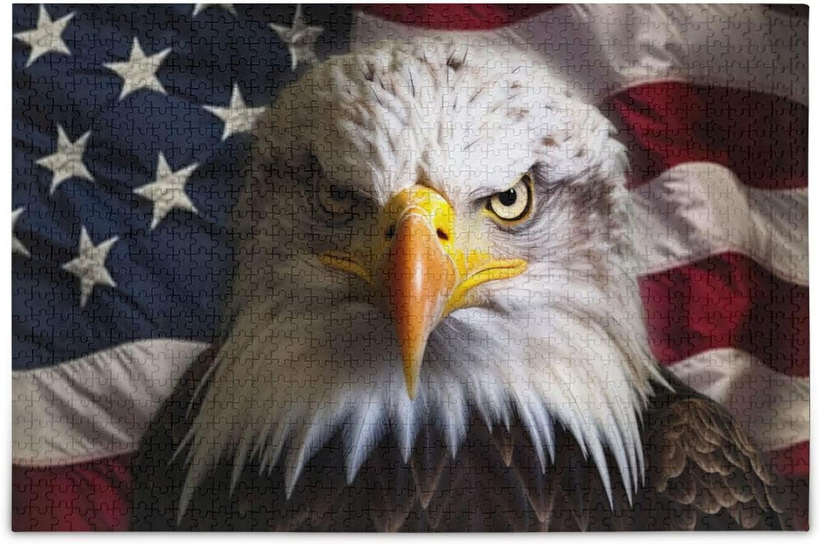American Flag Jigsaw Puzzles 1000 PiecesPuzzles for Adults Family Game ...