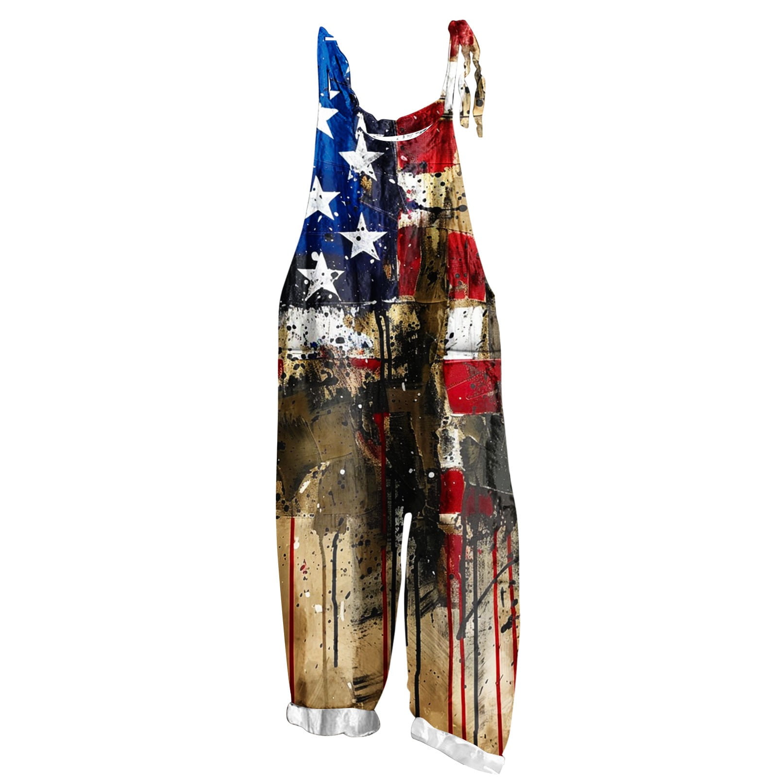 American Flag Jumpsuit for Women 4Th of July Patriotic Romper ...