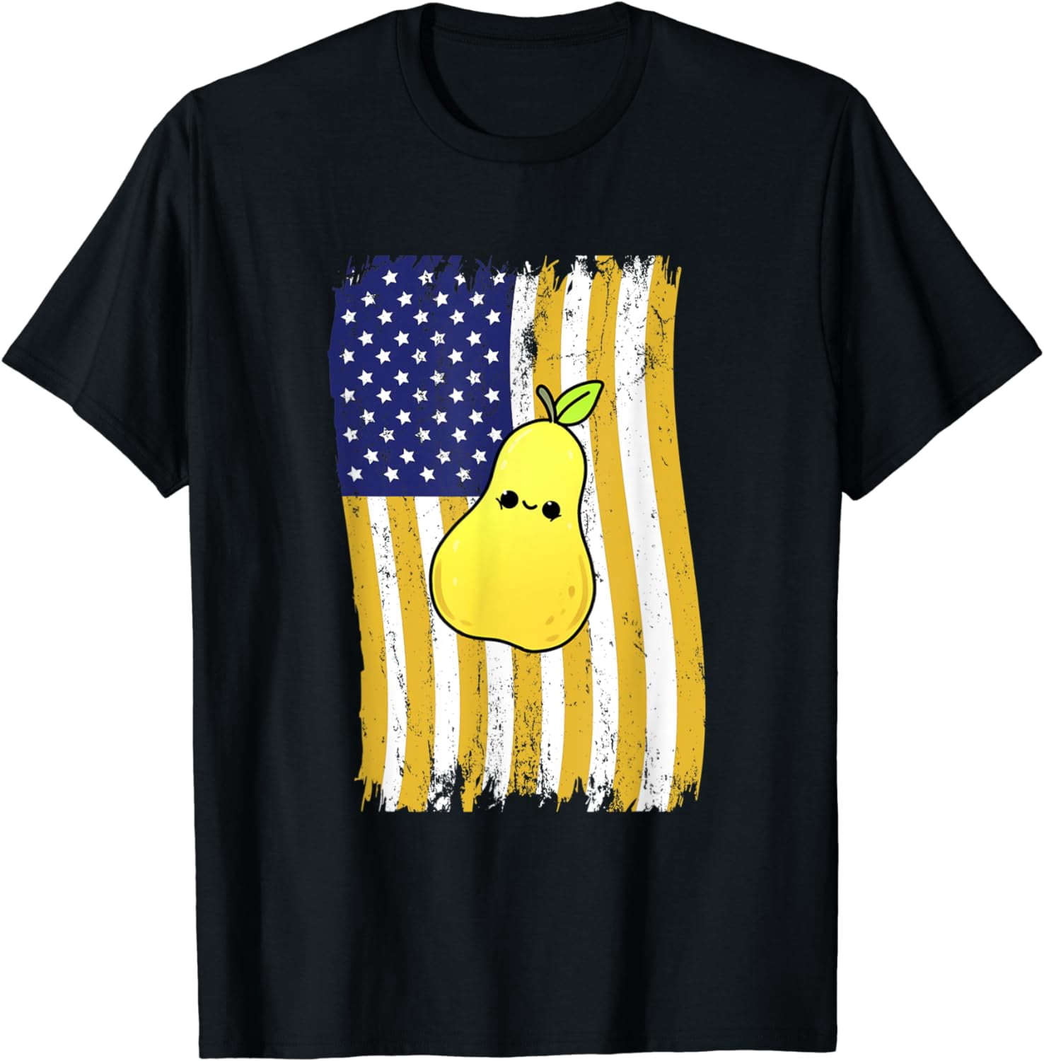 American Flag Kawaii Pear T-Shirt - Walmart.com