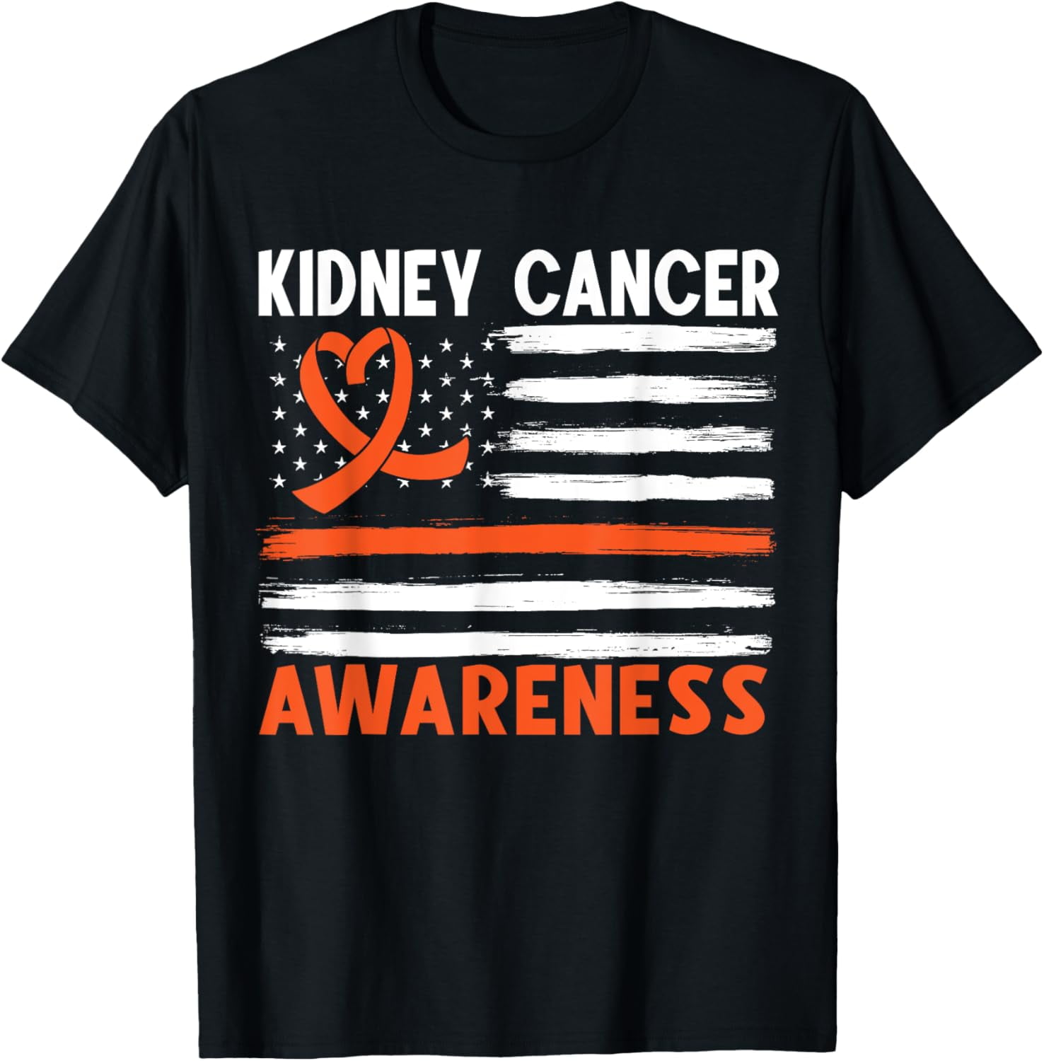 American Flag Kidney Cancer Awareness T-Shirt - Walmart.com
