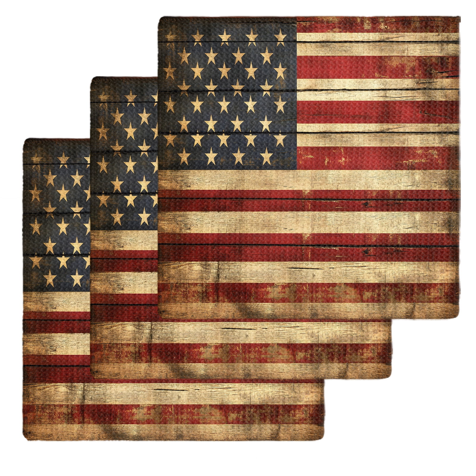 American Flag Kitchen Dish Towels for Drying Dishes Set of 3, Retro USA ...