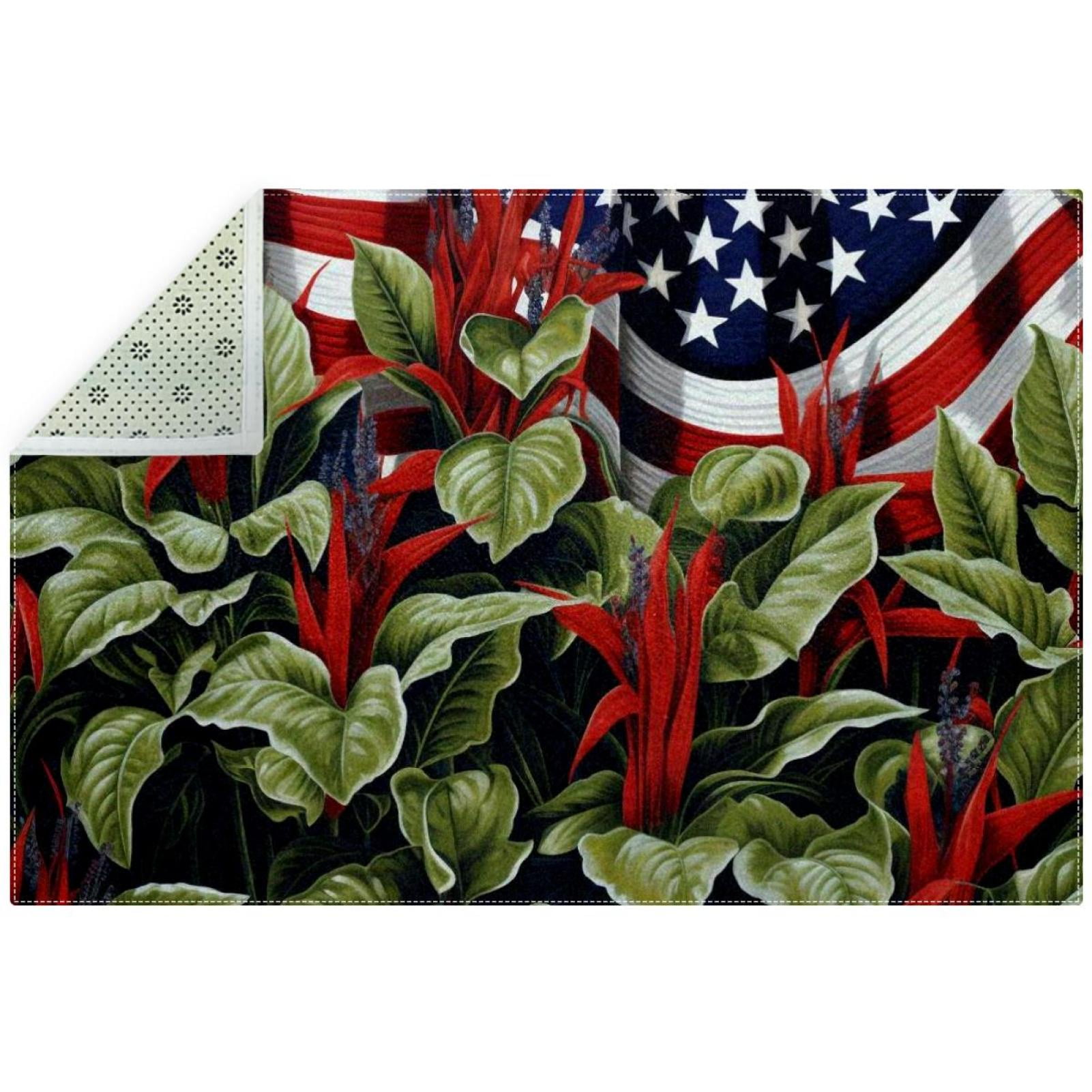 American Flag Kitchen Mat | Comfortable Polyester Floor Mat for ...