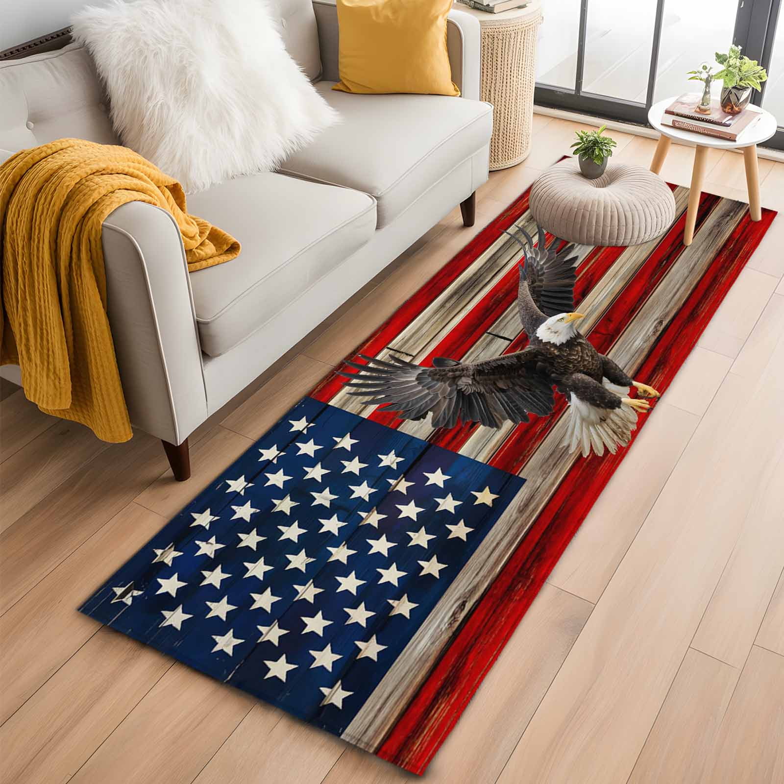 American Flag Kitchen Runner Rug 2x6 Washable Runners for Hallway Non ...