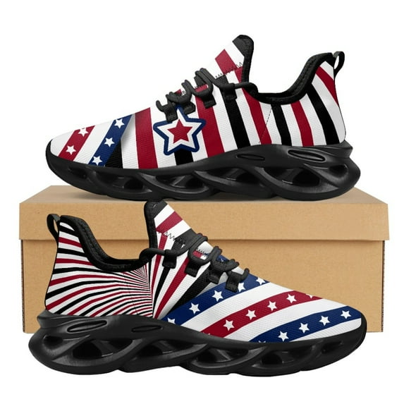American Flag Ladies Personality Fashion Design Outdoor Sports Shoes ...