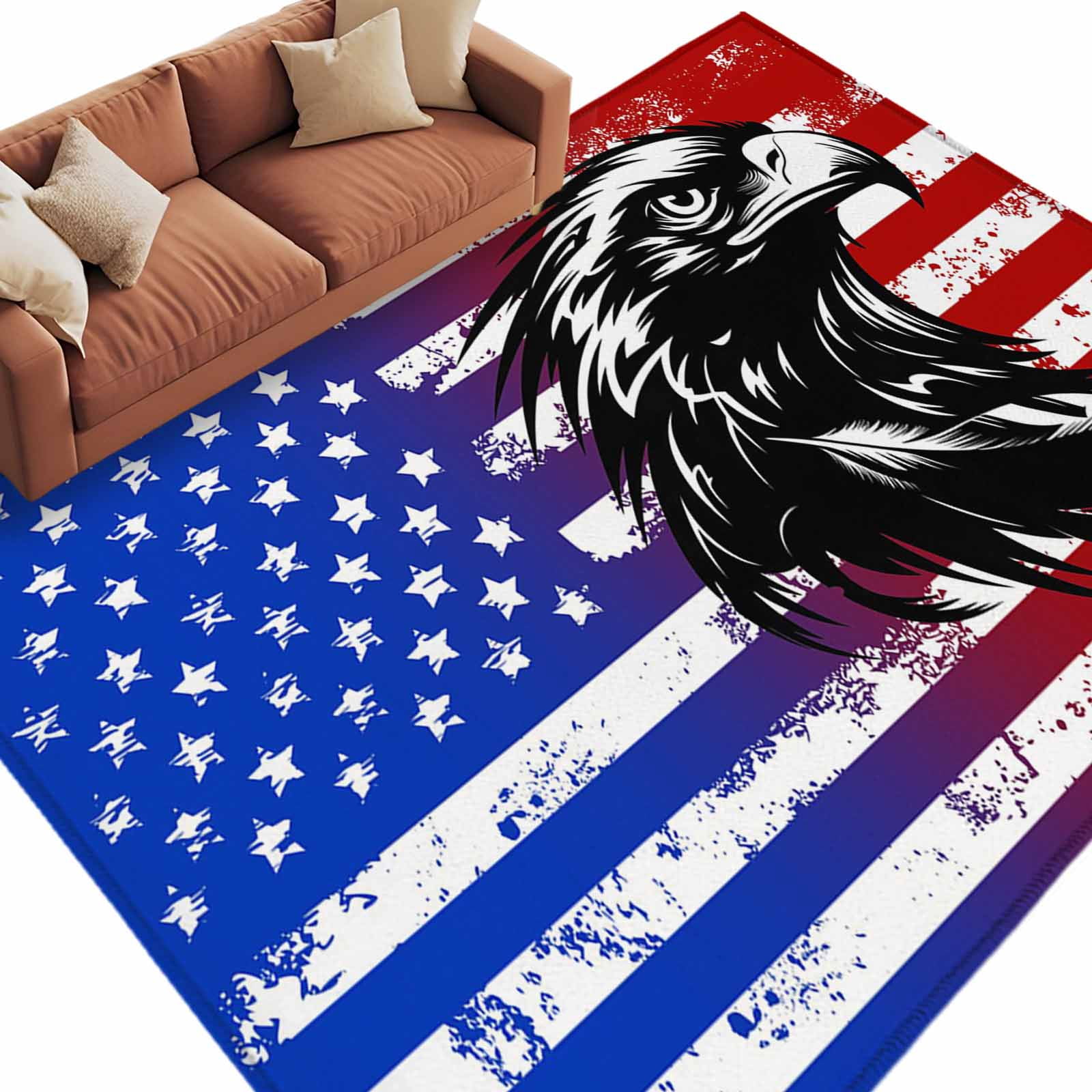 American Flag Large Area Rugs for Bedroom Living Room, Soft Non Slip ...