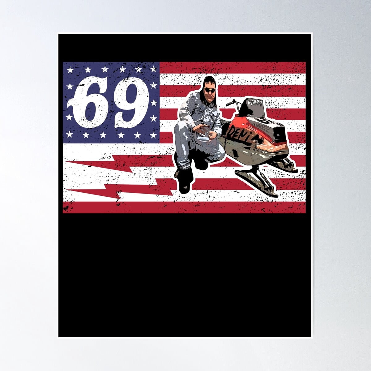 American Flag Larry Enticer Snowmobile Snowcross Snocross You guys ...