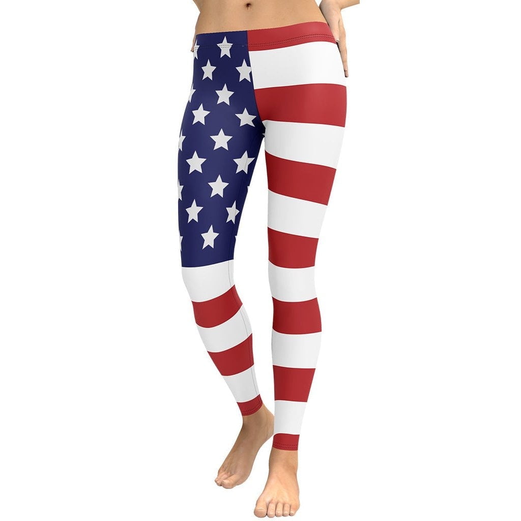 American Flag Leggings Size: XL for Women | FIERCEPULSE - Walmart.com