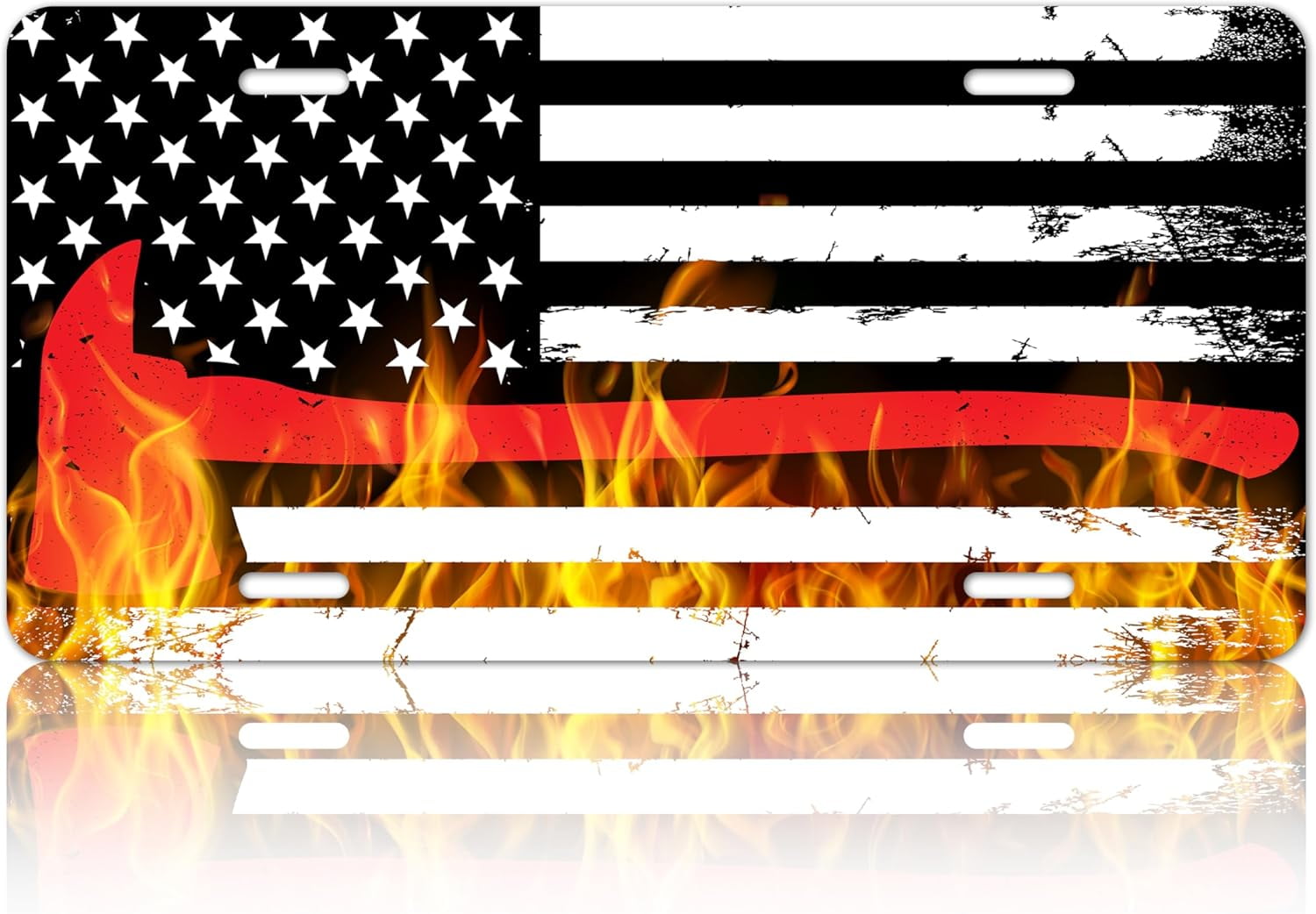 American Flag License Plate Cover USA Flag Decorative Car Front License ...