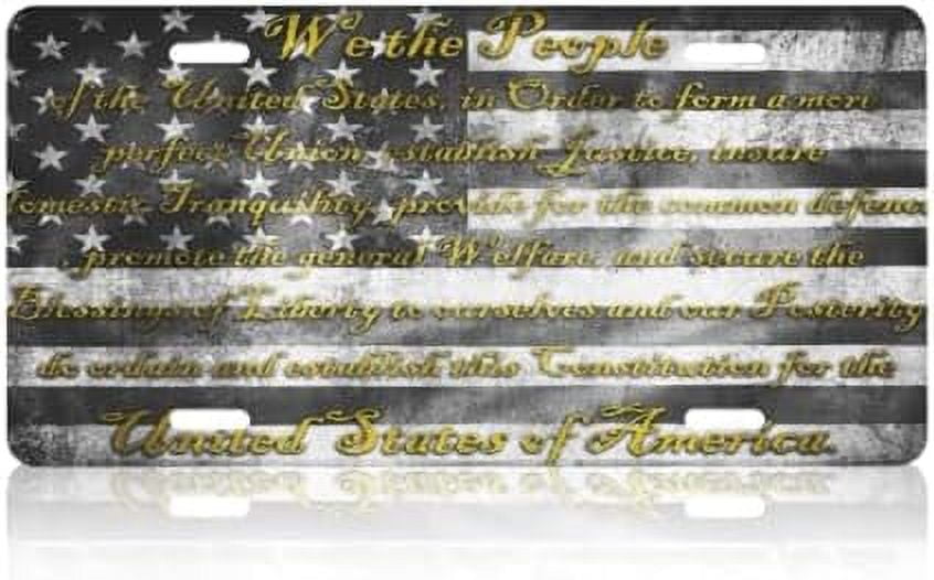 American Flag License Plate Decorative Car Front Metal Car Plate Vanity ...