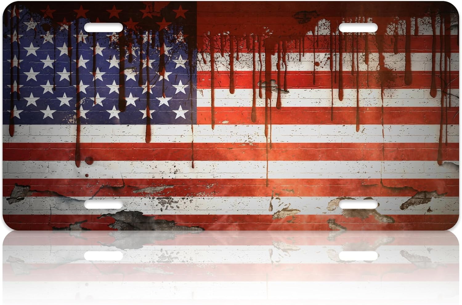 American Flag License Plate Decorative Car Front,Metal Car Plate ...