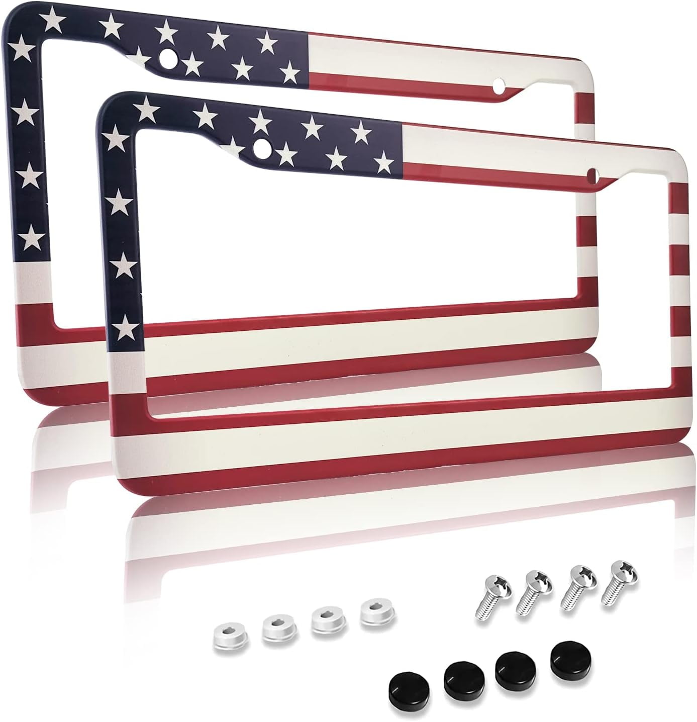 American Flag License Plate Frame,Patriotic License Plate Frame,Flag ...