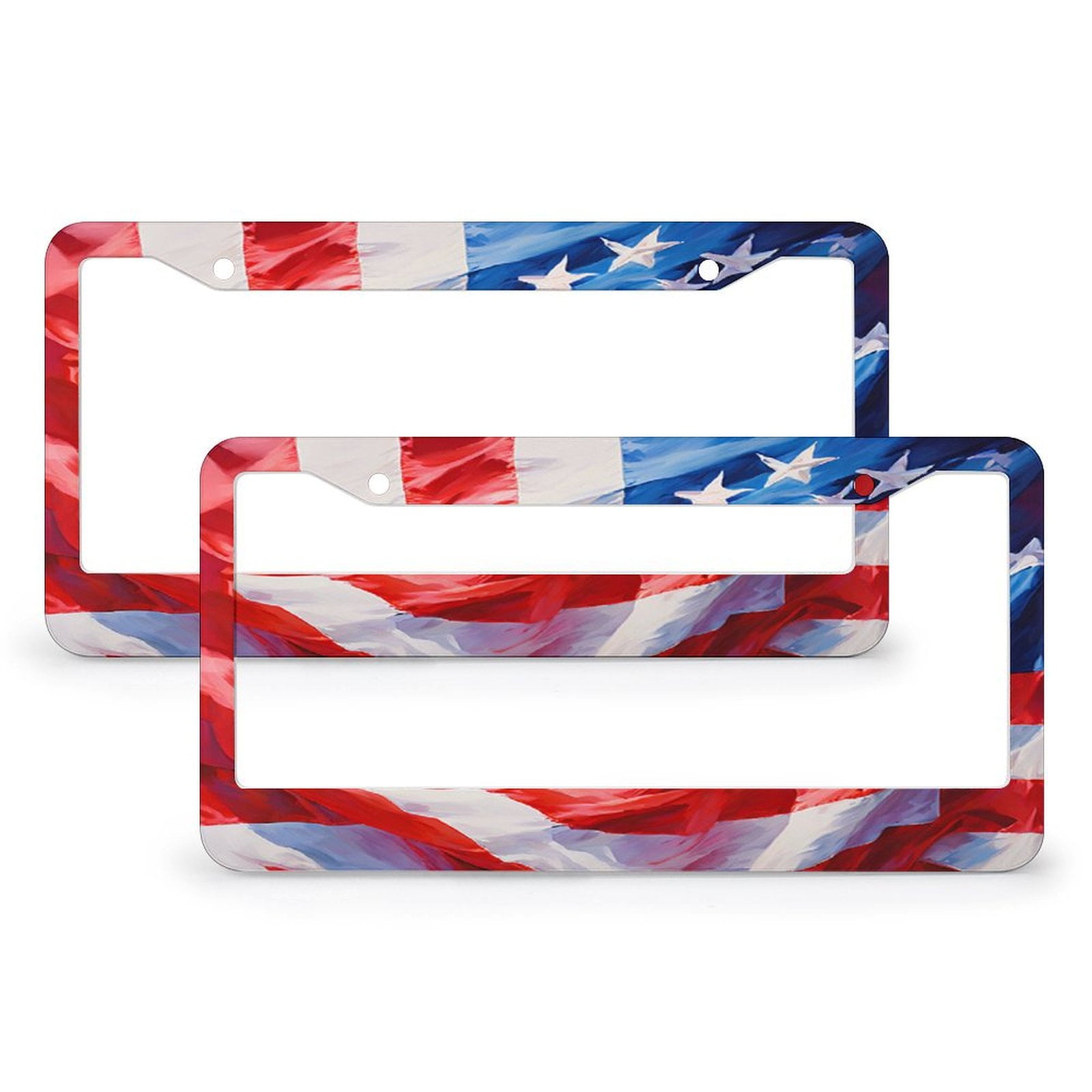 American Flag License Plate Frames - License Plate Frame Covers, 2 Pack ...