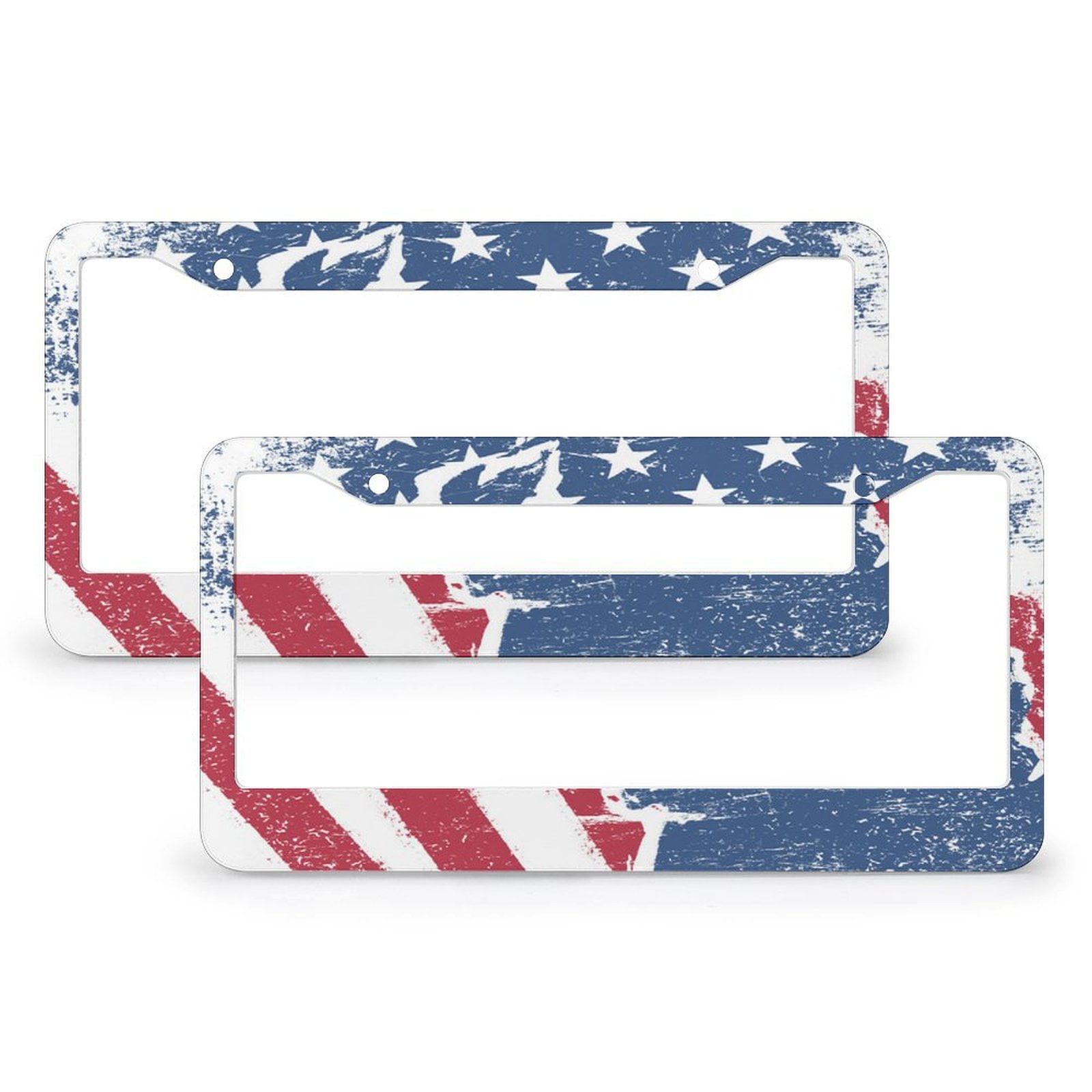 American Flag License Plate Frames - License Plate Frame Covers, 2 Pack ...