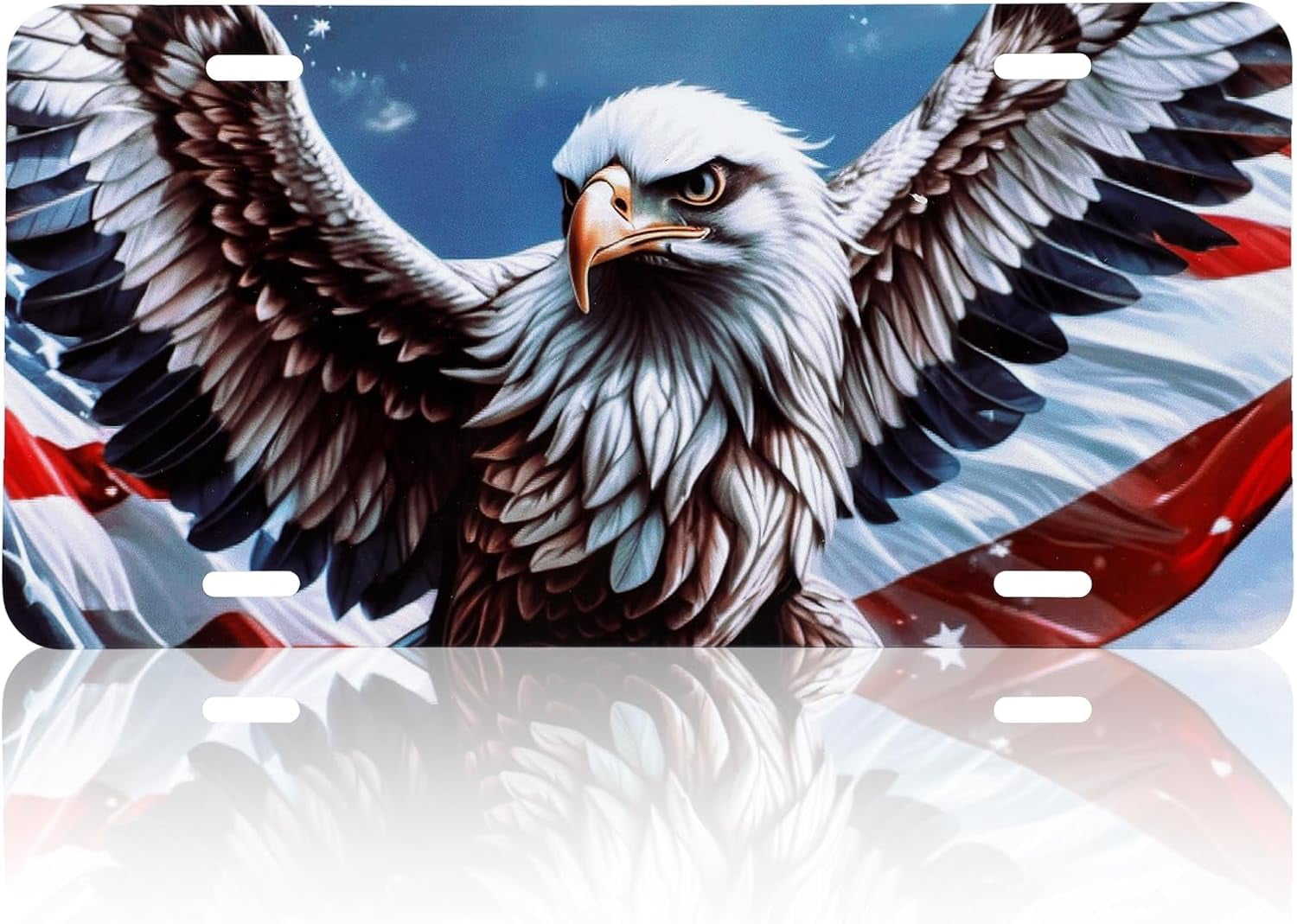 American Flag License Plate Retro Patriotic USA Flag Car Front License ...
