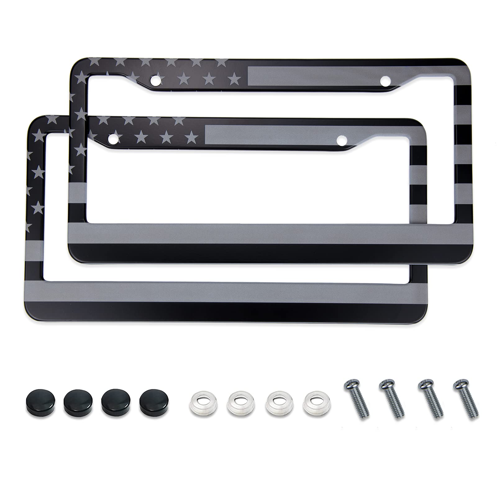 American Flag License Plate SSF20 Frame - Airxwills Black American ...