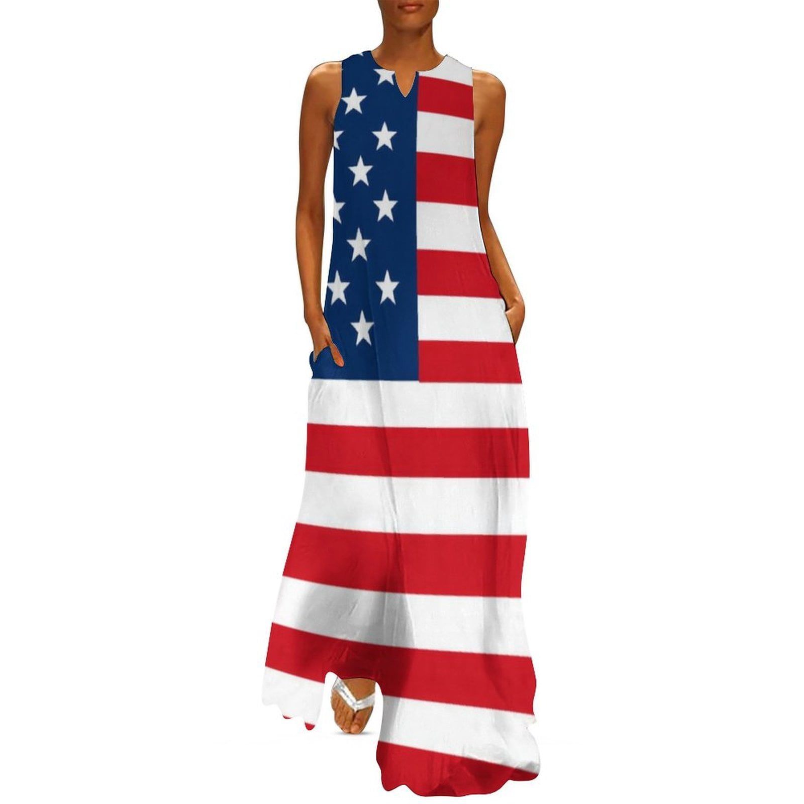 American Flag Long Dress luxury evening dresses women clothing new ...
