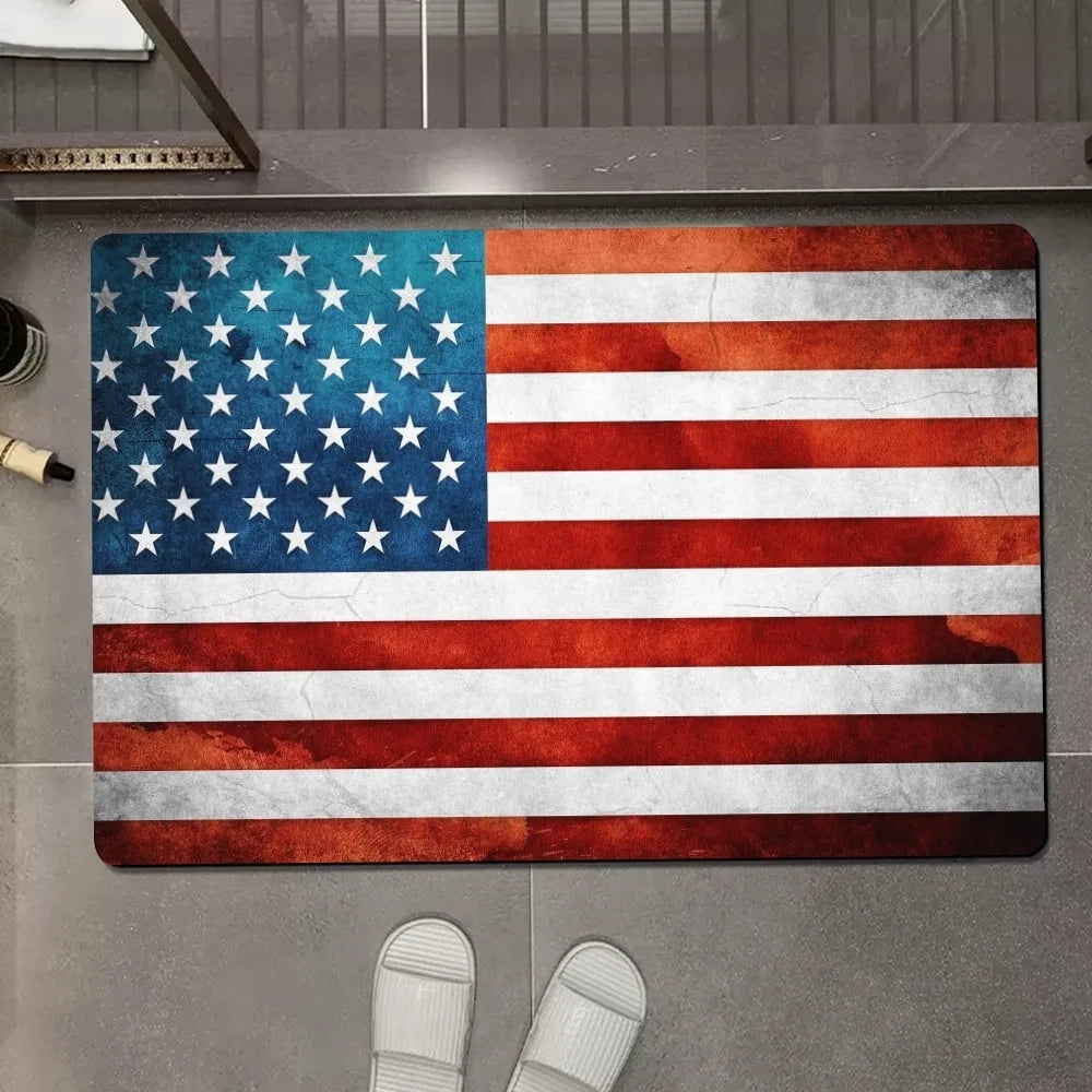 American Flag Long Rugs Nordic Style Bedroom Living Room Doormat Home r ...