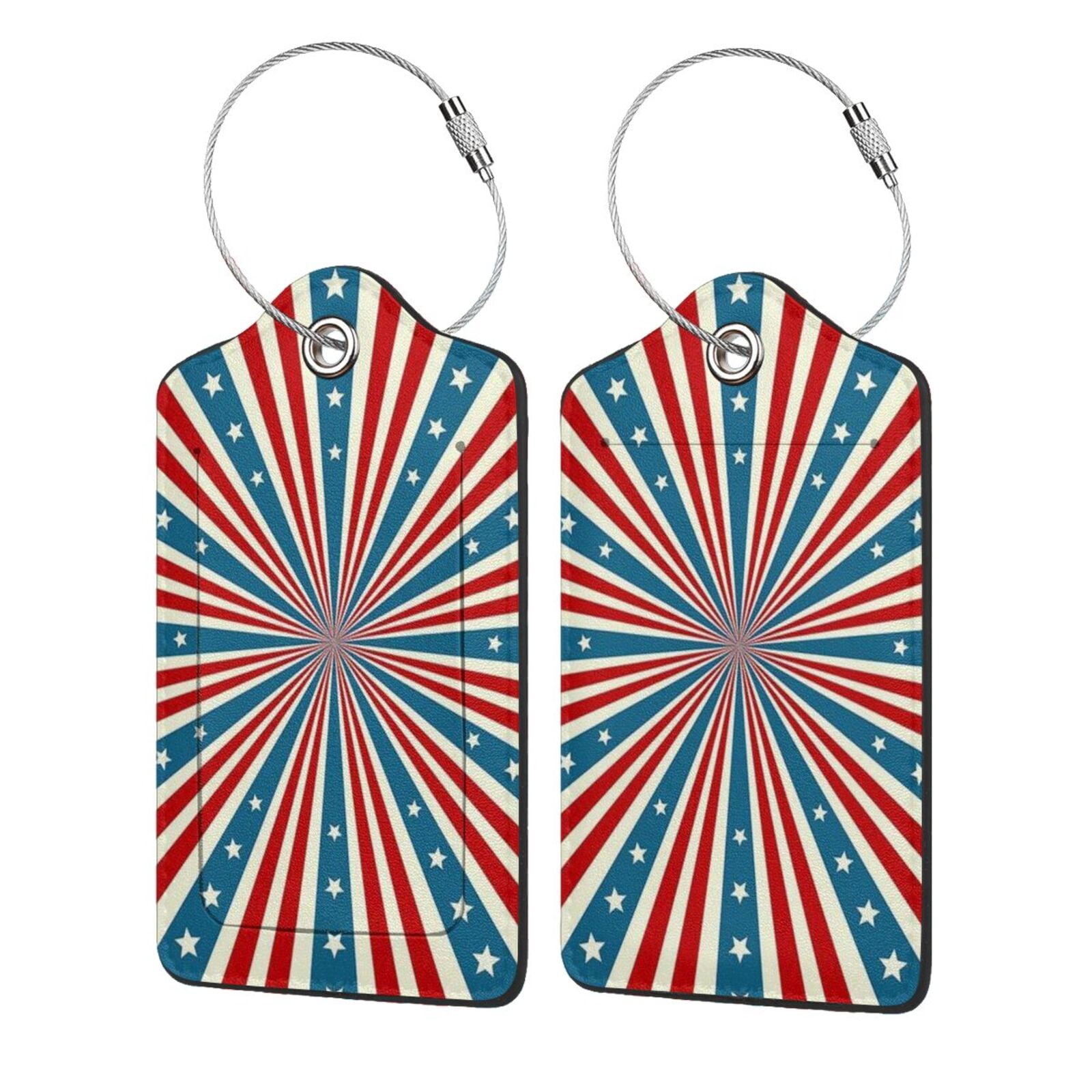 American Flag Luggage Tags for Suitcases Travel ID Identification ...