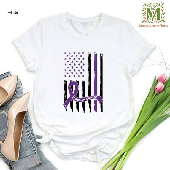 American Flag Lupus Awareness Shirt, Lupus Warrior Shirt, Lupus Shirt ...