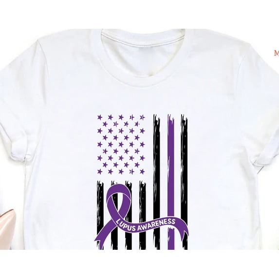 American Flag Lupus Awareness Shirt Lupus Warrior Tee Lupus Support ...