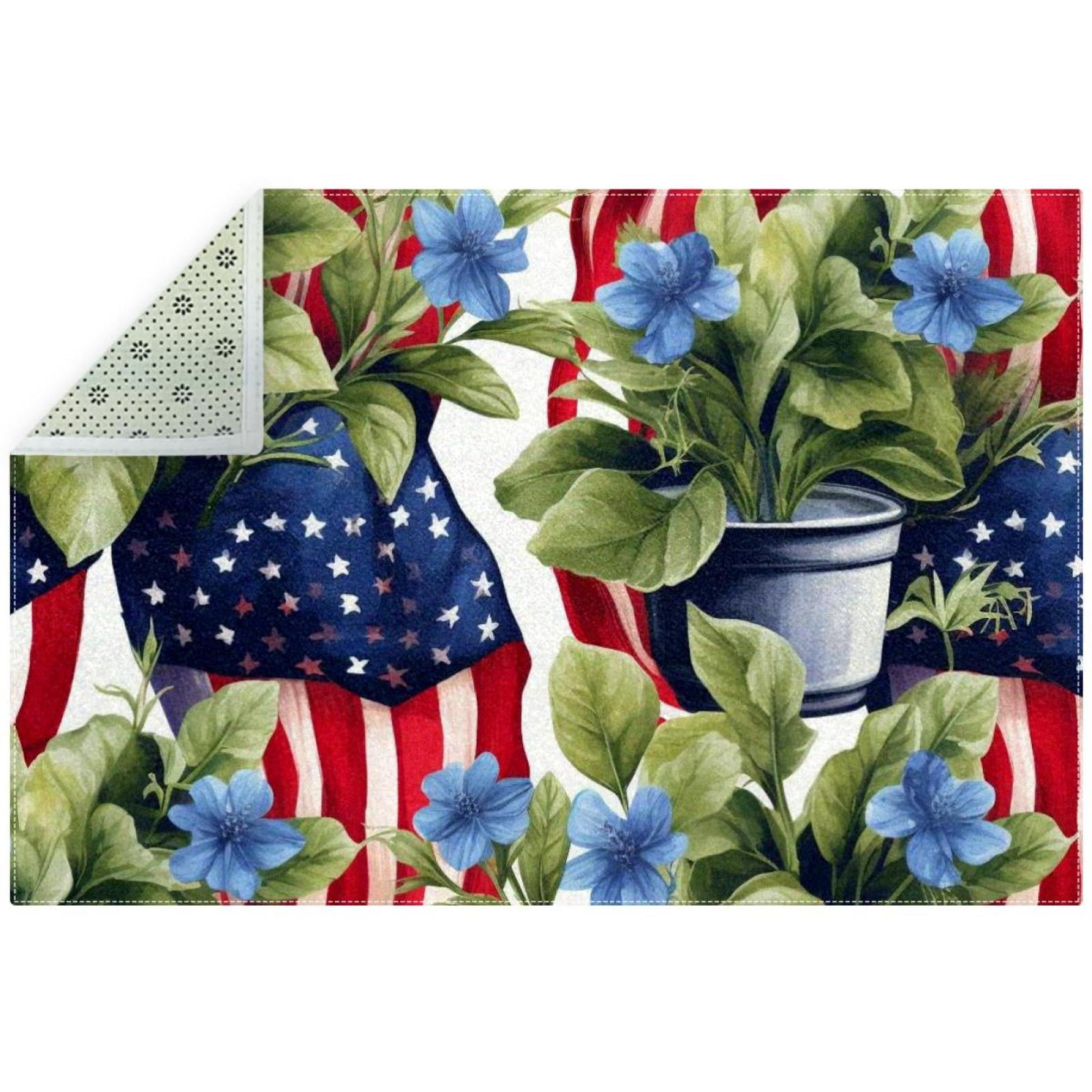 American Flag Luxurious Polyester Floor Carpet for Home Decor, Soft and ...