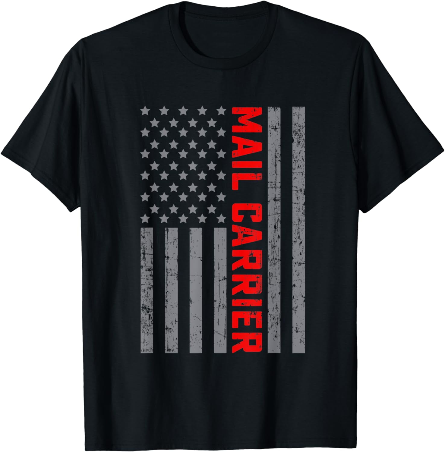 American Flag Mail Carrier US Flag Vintage Tee For Men Dad Cotton T ...