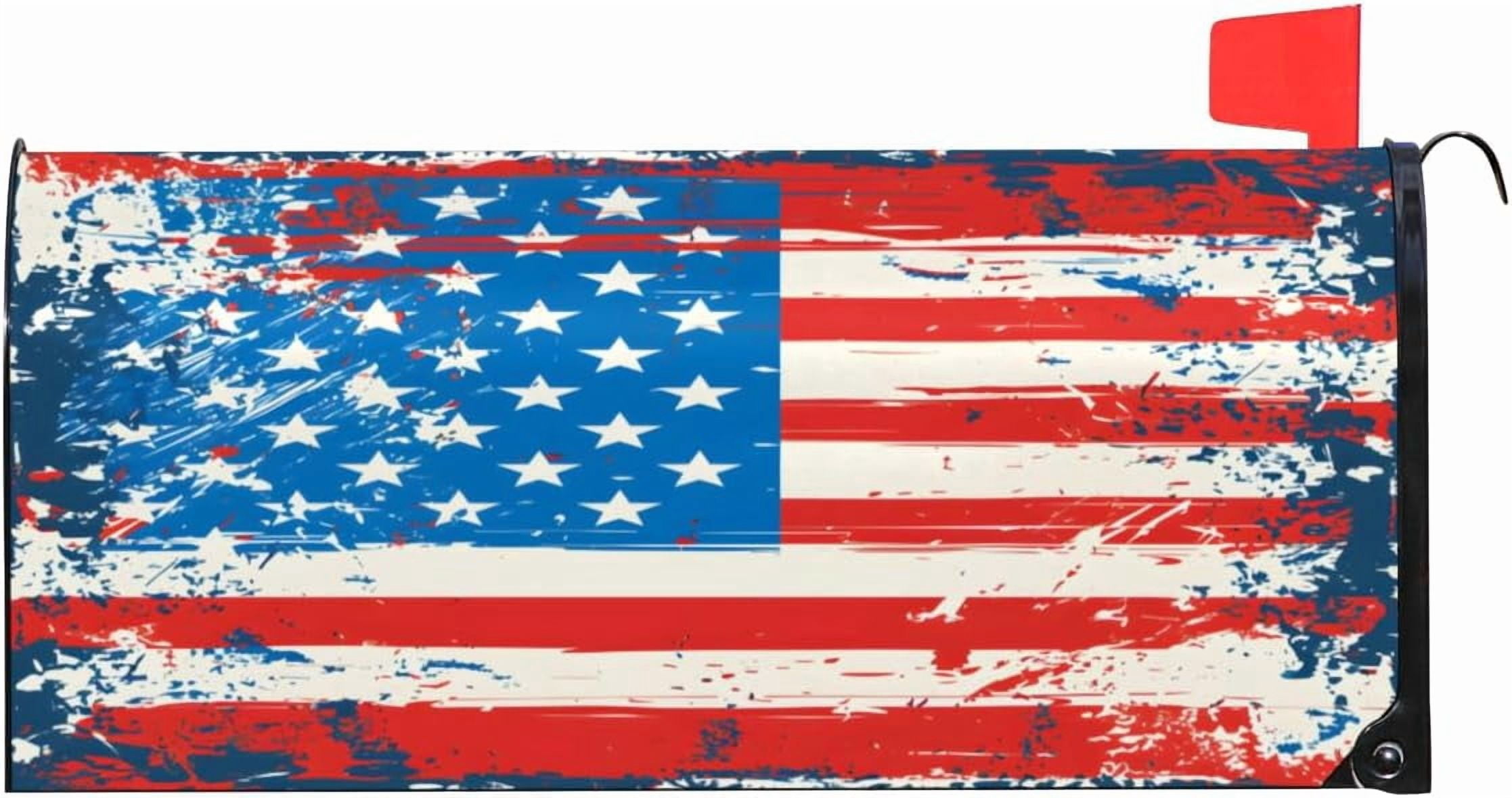 American Flag Mailbox Cover Magnetic Mailbox Wrap Standard Size 18 x 21 ...