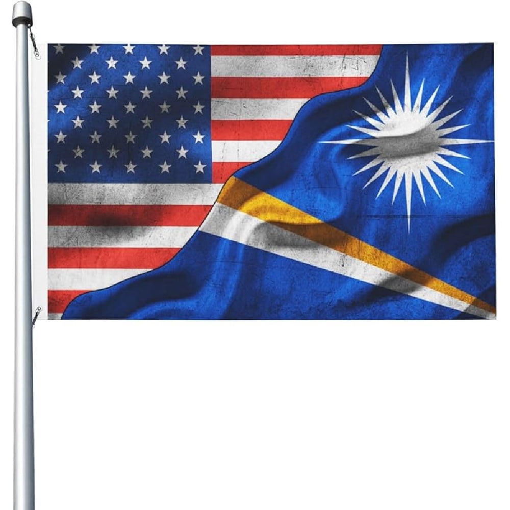 American Flag Marshall Islands Flag 3x5ft Flag, Colorful, Lightweight ...
