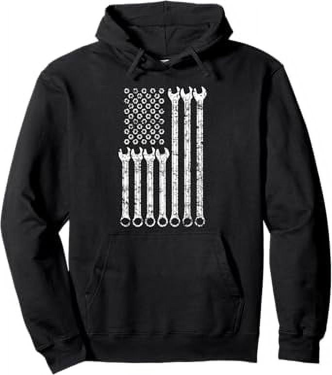 American Flag Mechanic Wrench Hoodie Gift Mens Womens - Walmart.com