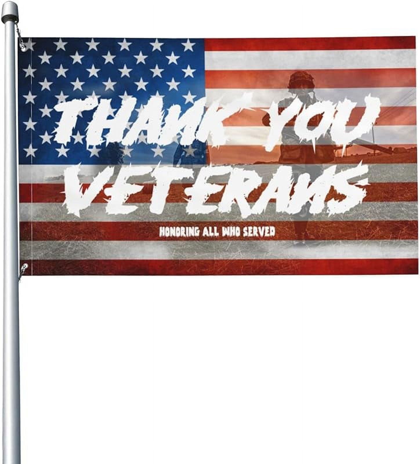 American Flag Memorial Veterans Day Flag 2x3 ft Fade Proof Outdoor ...