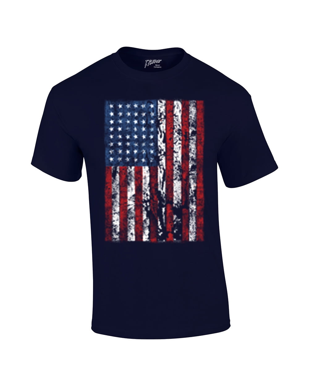 American Flag Mens Short Sleeve T-shirt United States USA Tattered Flag ...