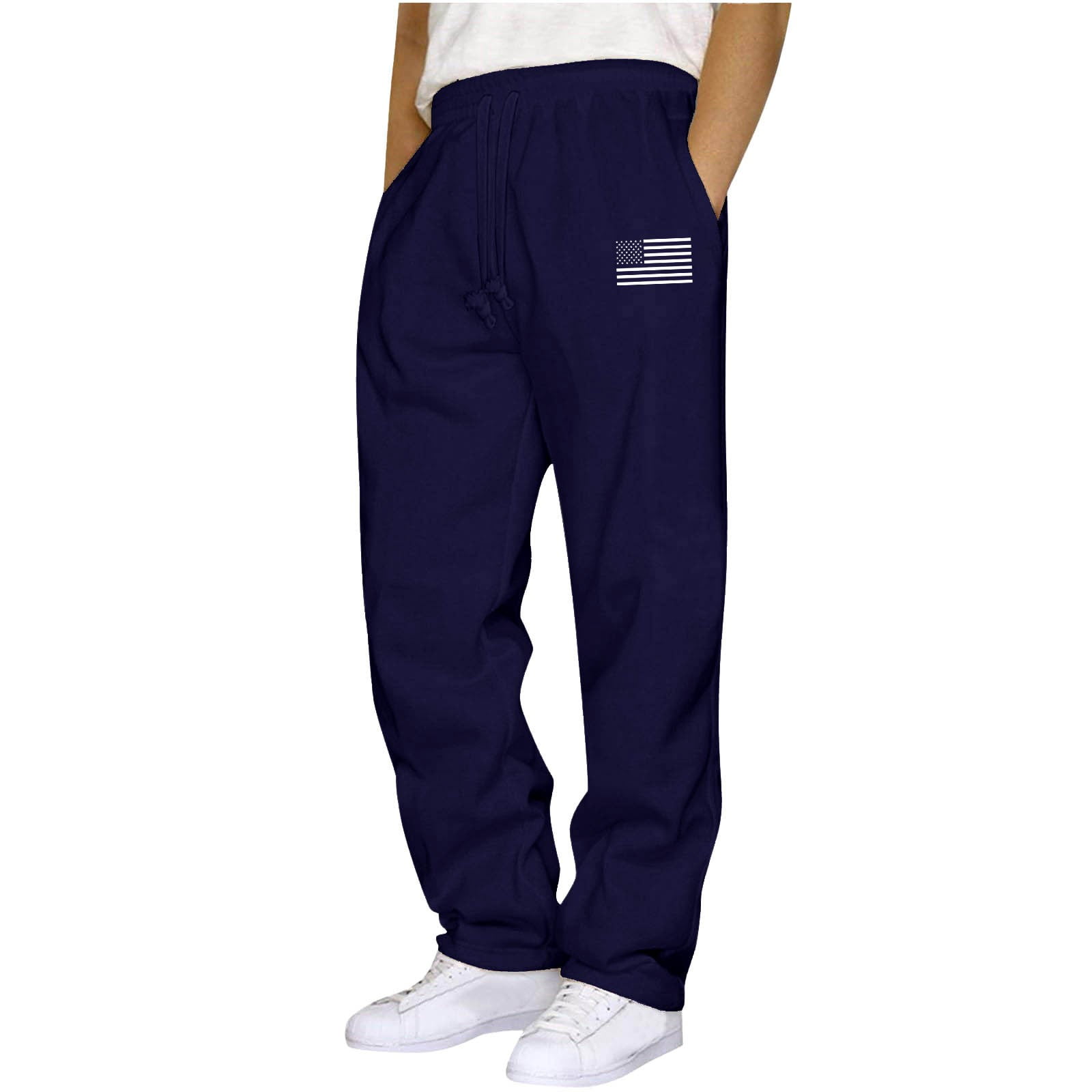 American Flag Mens Sweatpants Casual Elastic Waist Workout Athletic ...