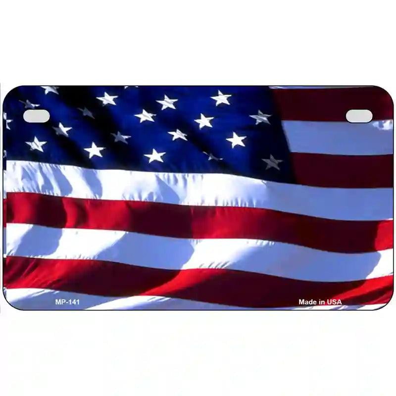 American Flag Metal Novelty License Plate 7" x 4" Motorcycle - Walmart.com