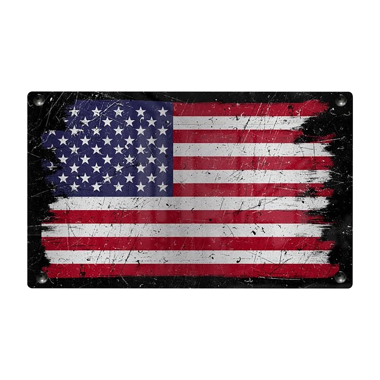 American Flag Metal Sign Wall Decor Farmhouse Door Sign Patriotic ...