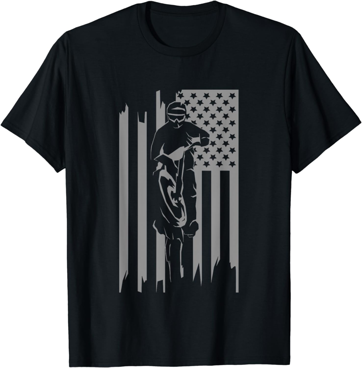 American Flag Motocross Apparel - Motocross Dirt Bike T-Shirt - Walmart.com
