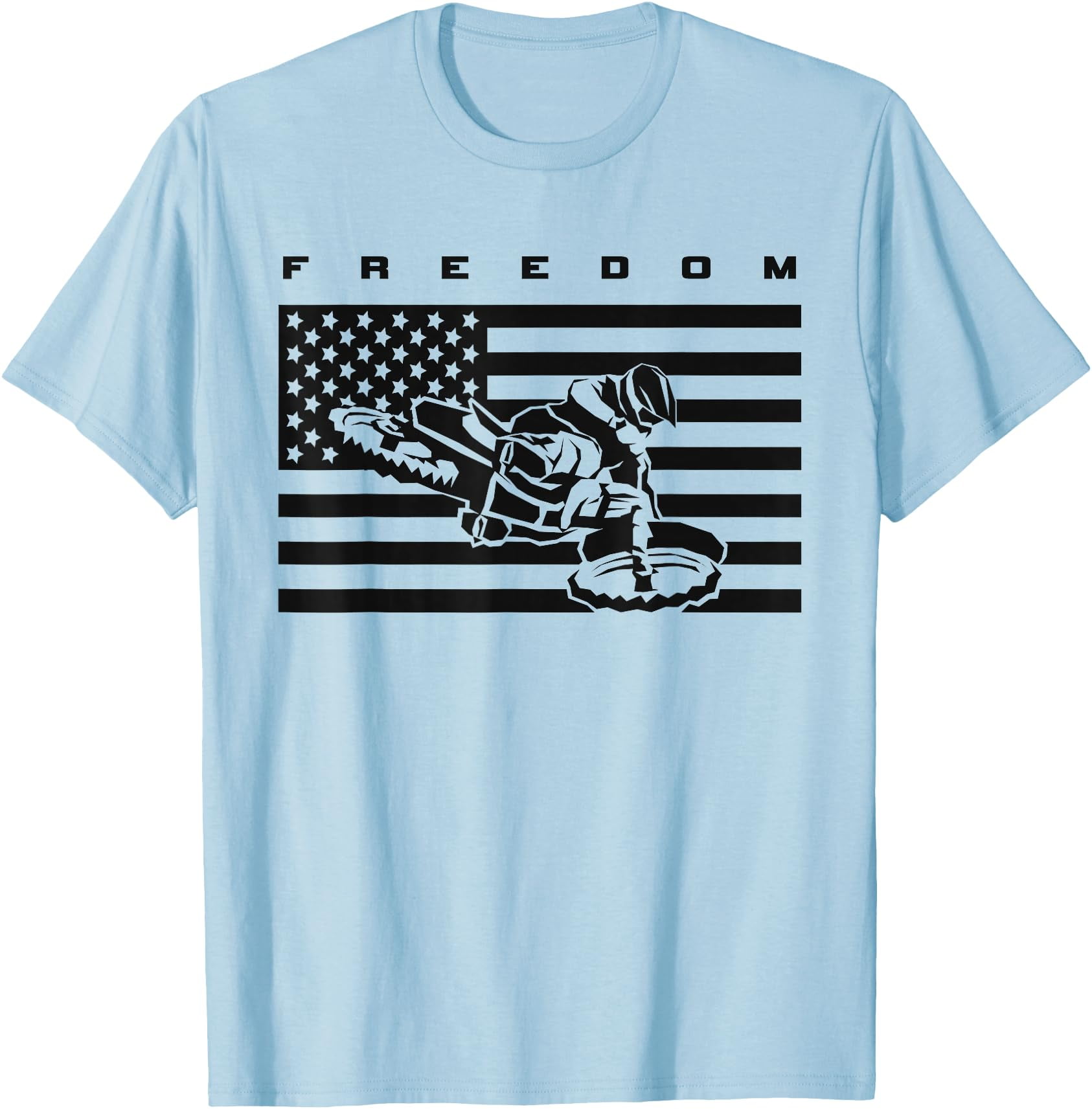 American Flag Motocross Dirt Bike Softstyle Unisex T-Shirt,Light Blue Color,Size 4T - Walmart.com