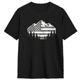 American Flag Mountain Vintage Graphic Tee For Men, Patriotic Outdoor ...