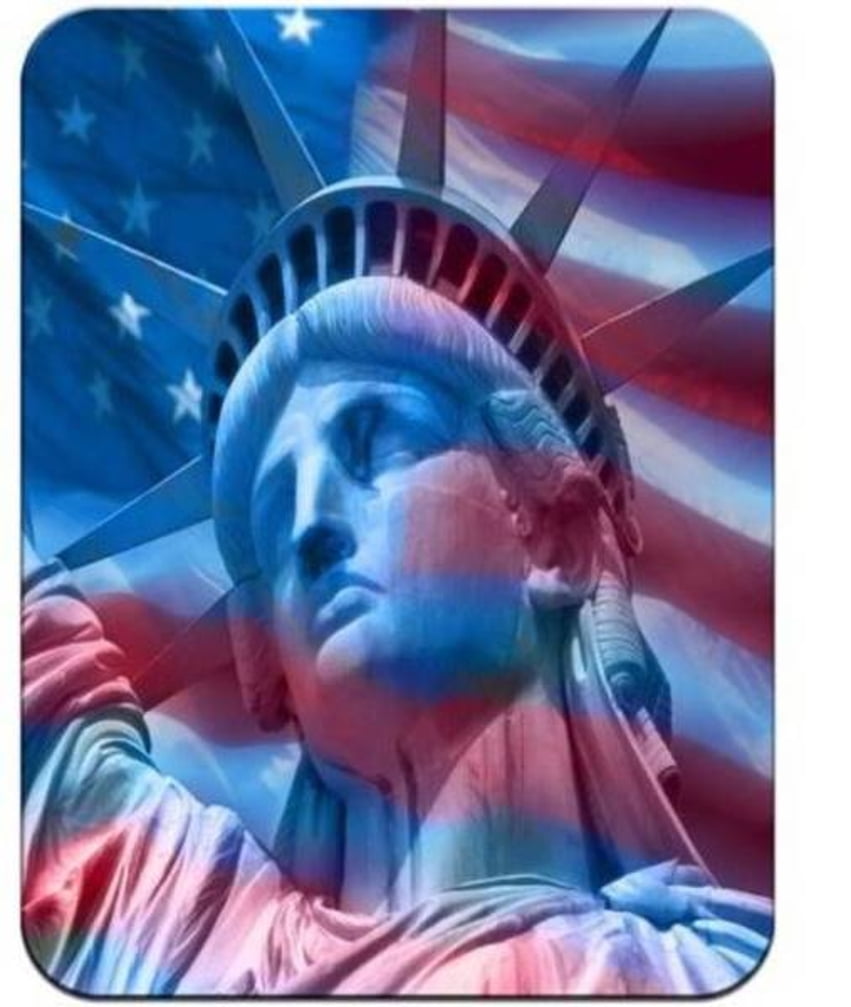 American Flag Mousepad Statue of Liberty U.S.A. Mouse Pad, ToyMP:94 ...