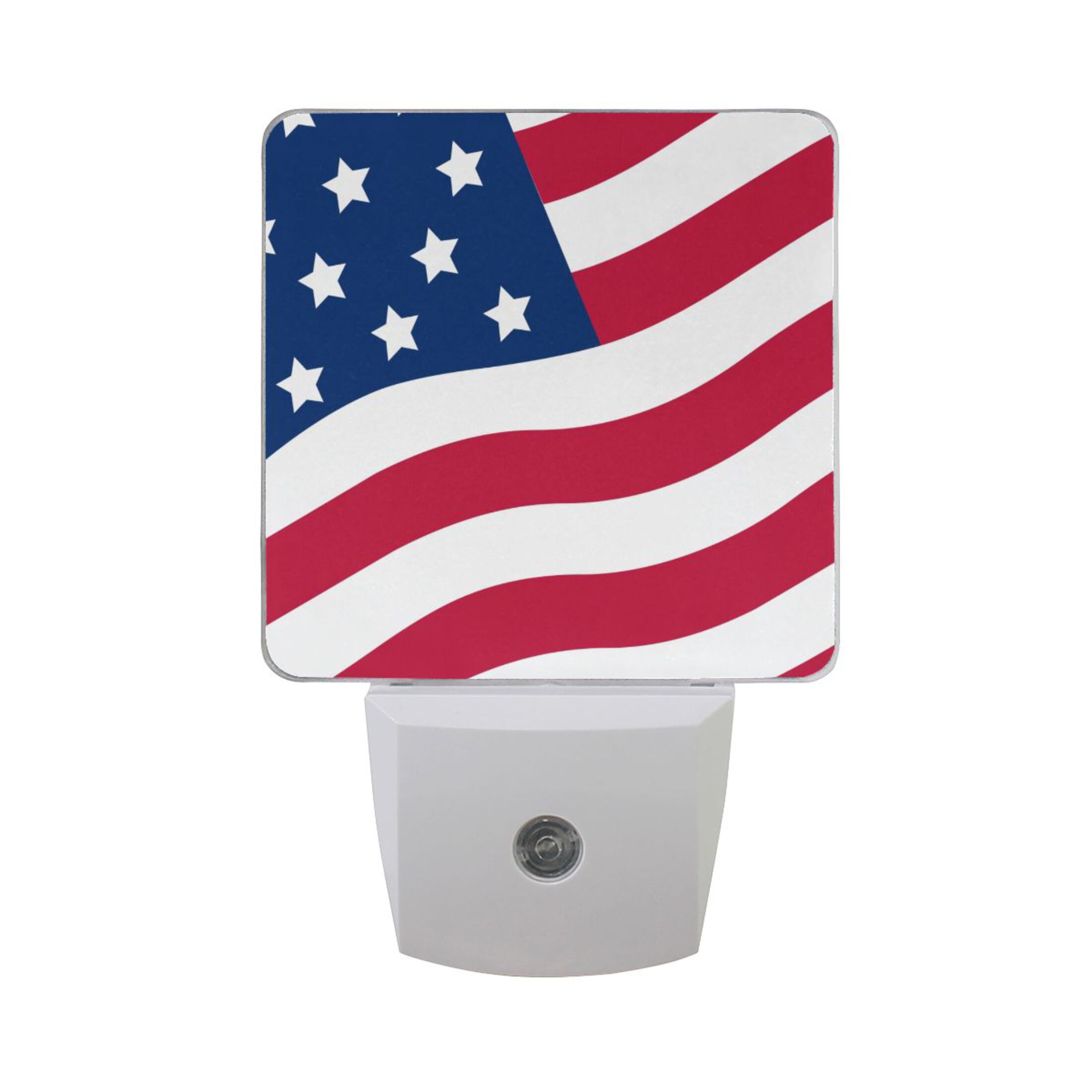 American Flag Night Light LED Dusk to Dawn Night Lamp Auto Sensor Plug ...