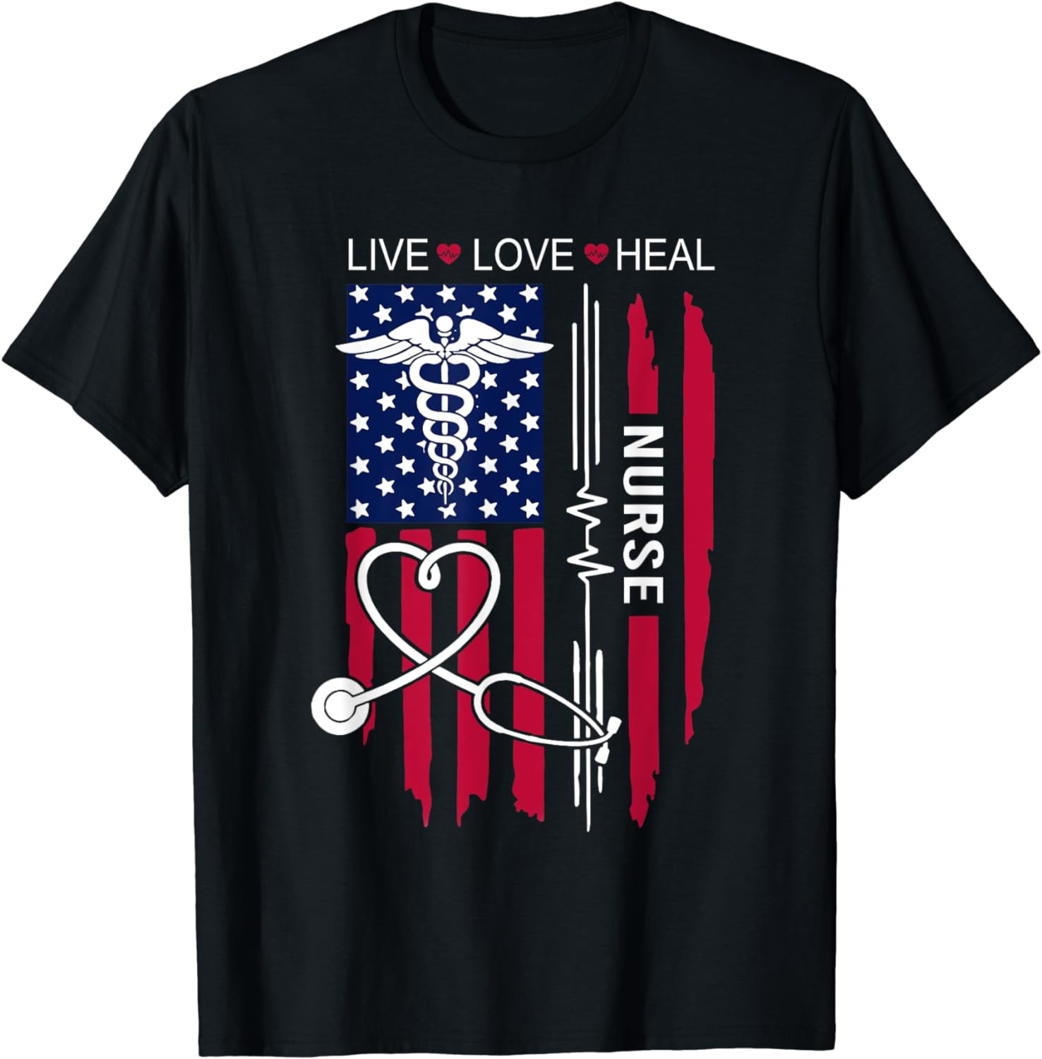 American Flag Nurse Day Gifts, Week Gift Nurse, Nurse's Day T-Shirt ...