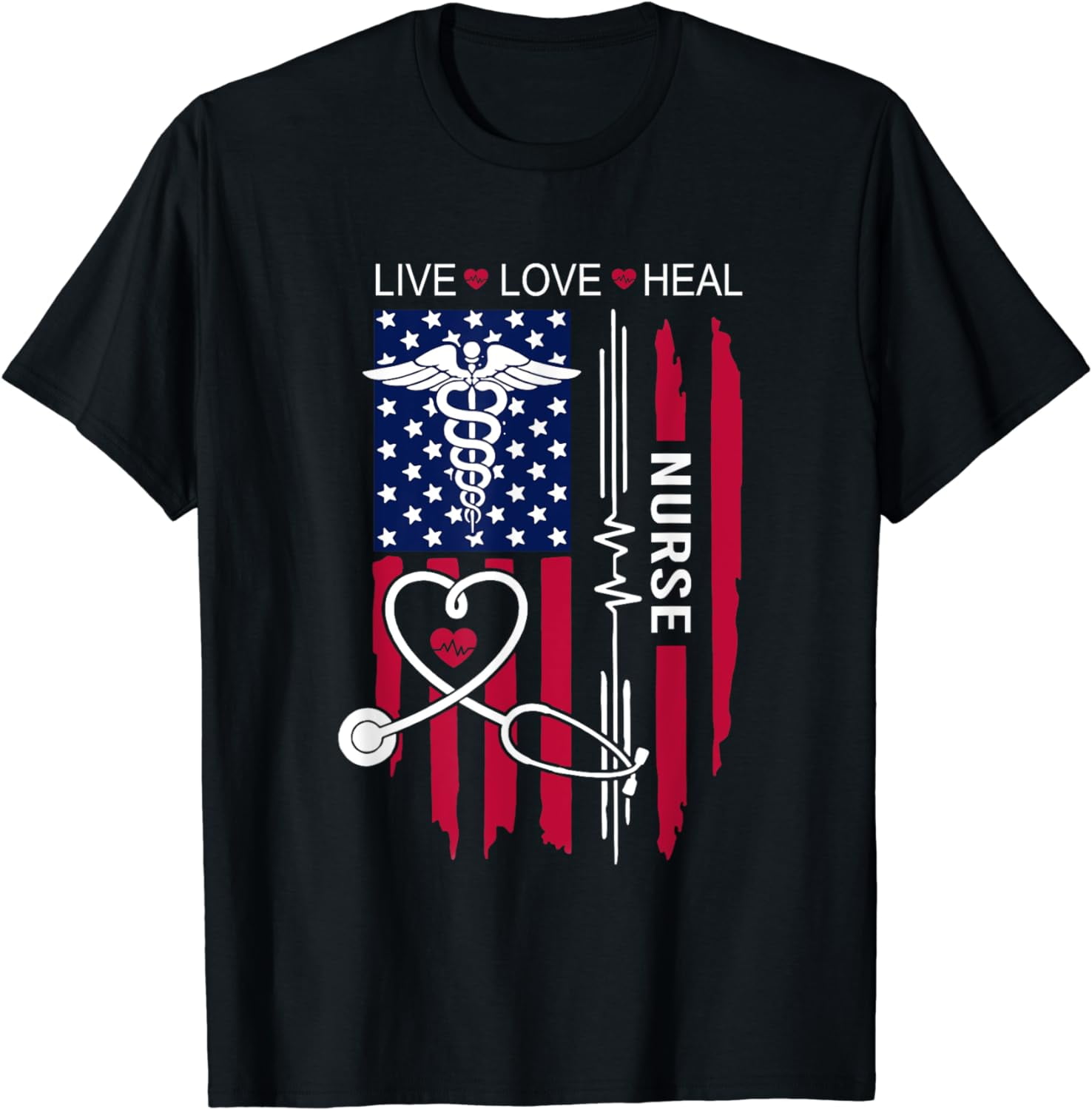 American Flag Nurse Day Gifts, Week Gift Nurse, Nurse's Day T-Shirt ...