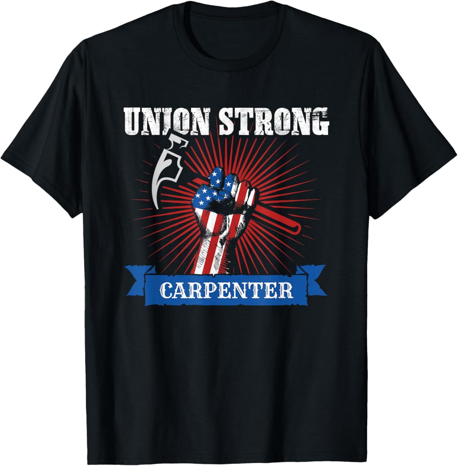American Flag Of A Carpenter Worker Union For Labor Day T-Shirt ...