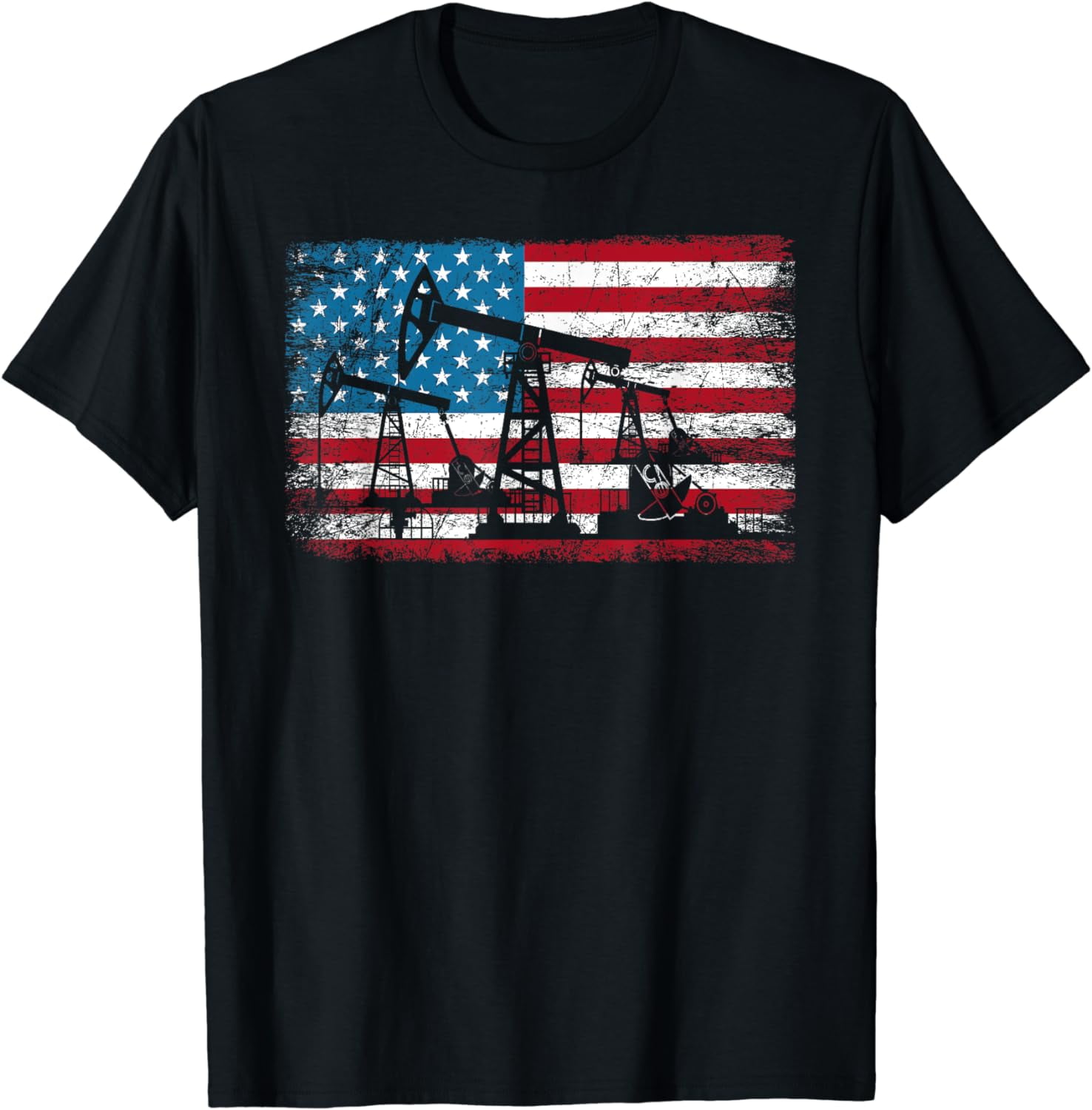 American Flag Oil Rig Drilling Roughnecks Oilfield Worker T-Shirt ...