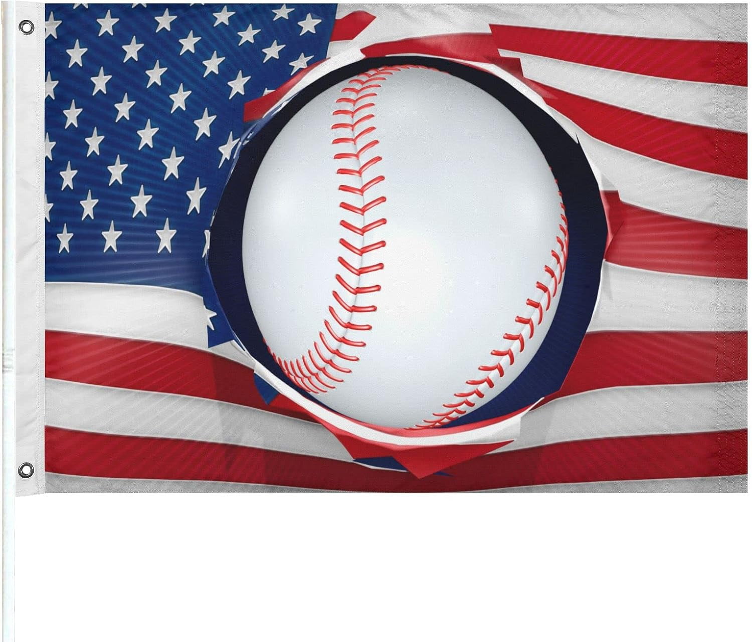 American Flag Outdoor Baseball Garden Flag for Outside Funny Flags with ...