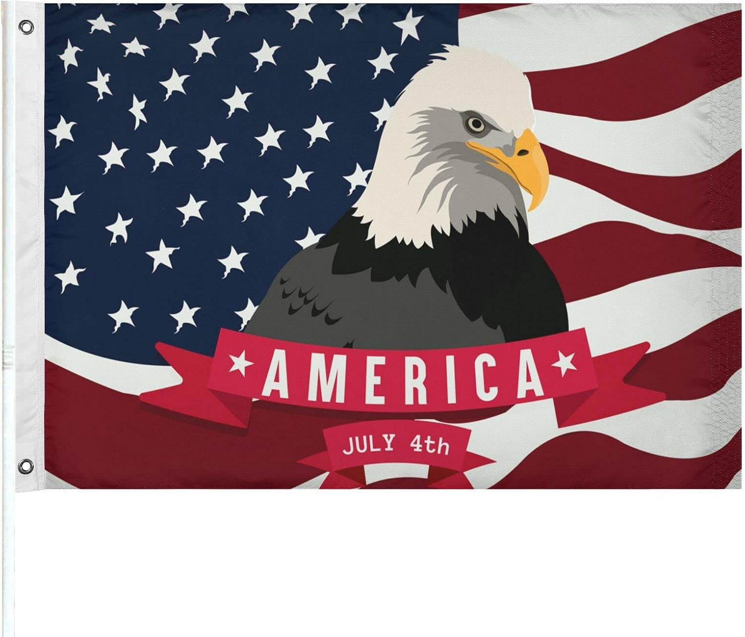 American Flag Outdoor Hawk Garden Flag for Outside Funny Flags with ...