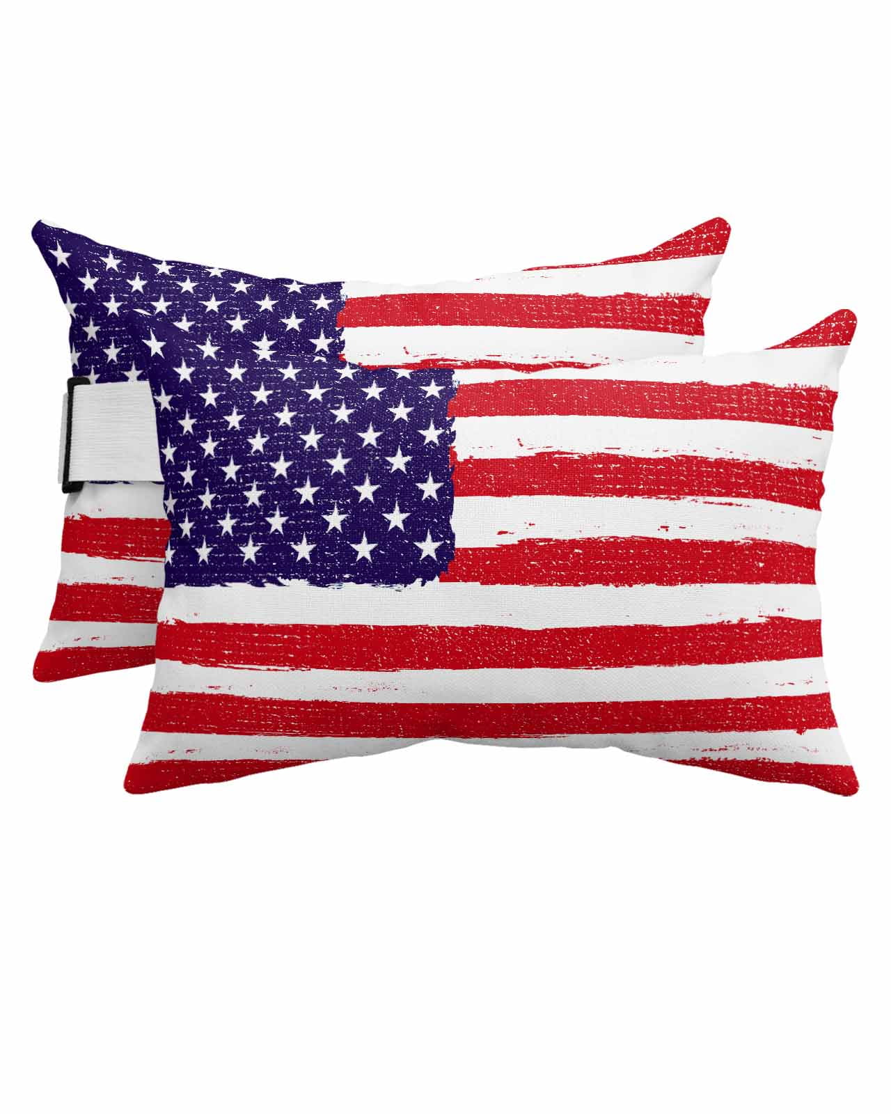 American Flag Outdoor Head Resting Pillows with Insert Independence Day ...